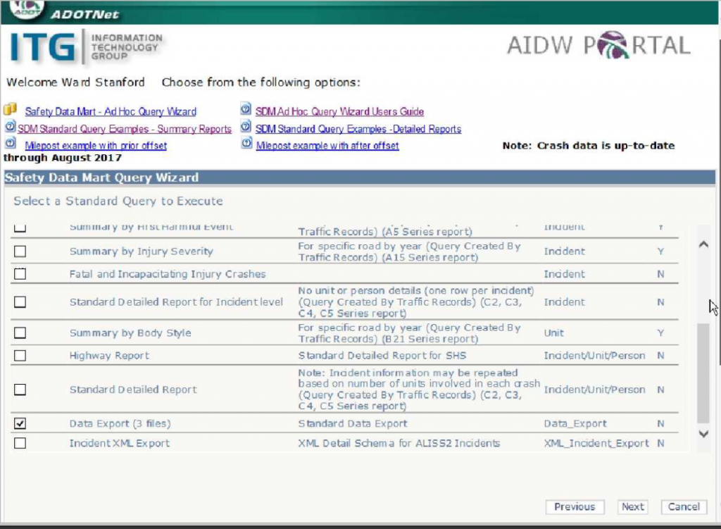 Obtain data from ALISS “Safety Data Mart” – Pd' Programming, Inc.