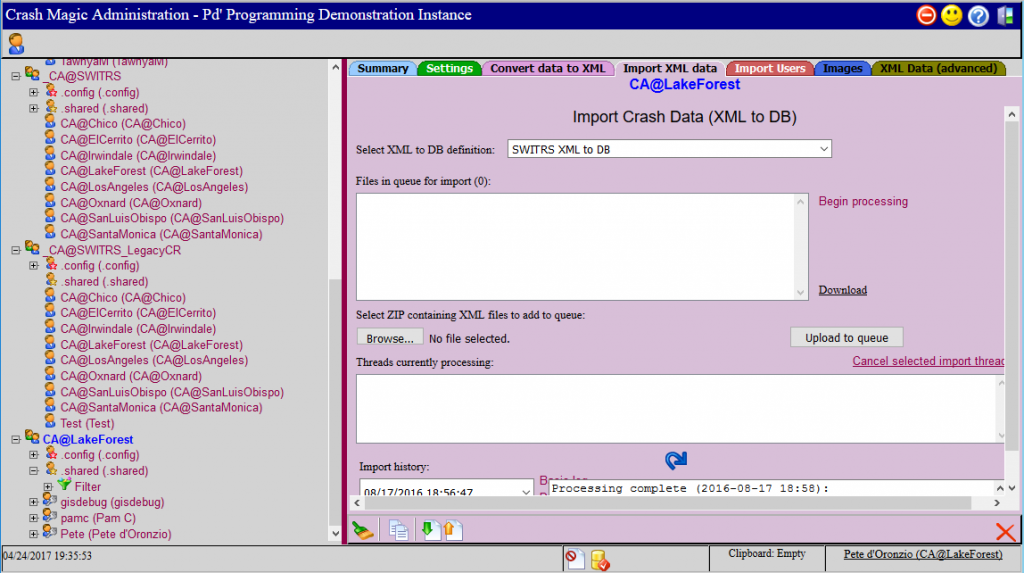 Importing new crash data – w/Convert – Pd' Programming, Inc.