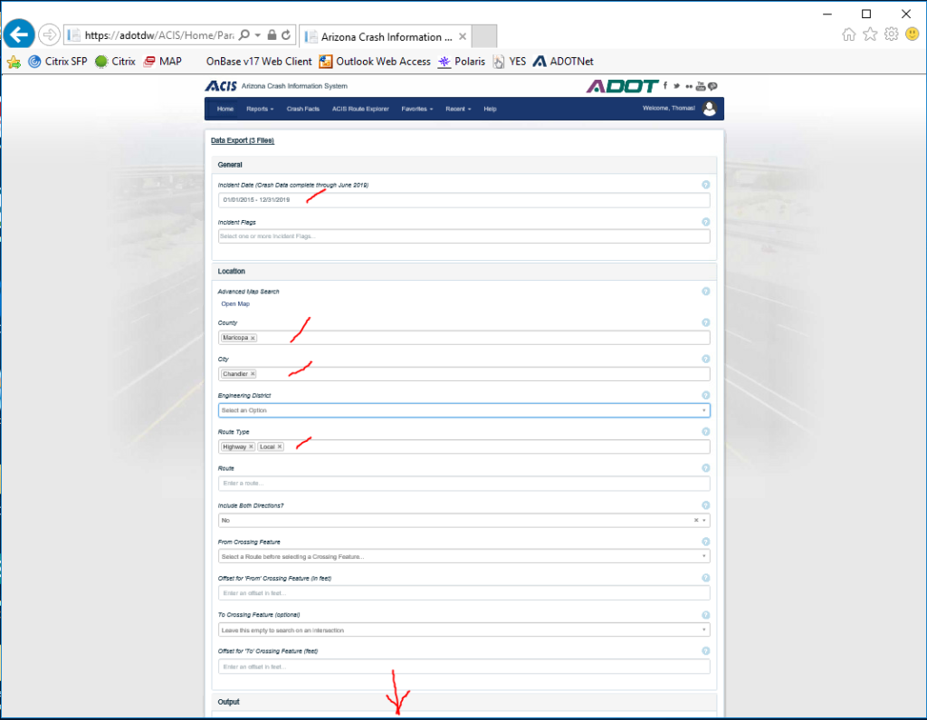 Obtaining crash data from the Arizona ACIS portal – Pd' Programming, Inc.